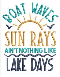 Lake Days Embroidery Design | EmbroideryDesigns.com