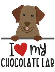 My Chocolate Lab Embroidery Design | EmbroideryDesigns.com