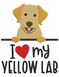 My Yellow Lab Embroidery Design | EmbroideryDesigns.com