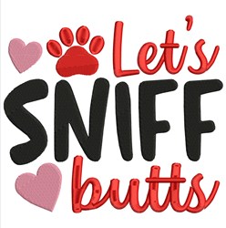 Sniff Butts Embroidery Design | EmbroideryDesigns.com