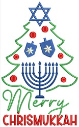 Merry Chrismukkah Embroidery Design | EmbroideryDesigns.com