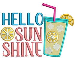 Hello Sunshine Embroidery Design | EmbroideryDesigns.com
