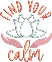 Find Your Calm Embroidery Design | EmbroideryDesigns.com