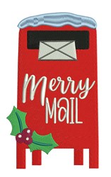 Merry Mail Embroidery Design | EmbroideryDesigns.com