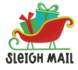 Sleigh Mail Embroidery Design | EmbroideryDesigns.com