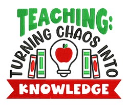 Chaos Into Knowledge Embroidery Design | EmbroideryDesigns.com