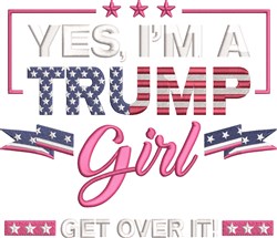 Trump Girl Embroidery Design | EmbroideryDesigns.com