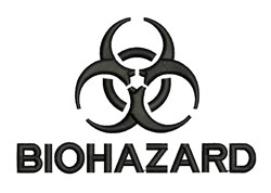 Biohazard Embroidery Design | EmbroideryDesigns.com