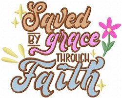 Saved By Grace Embroidery Design | EmbroideryDesigns.com