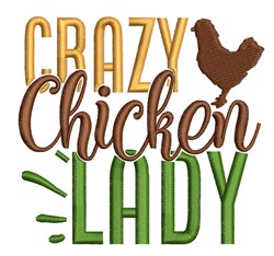 Chicken Lady Embroidery Design | EmbroideryDesigns.com