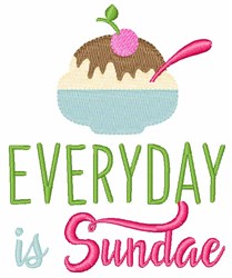 Everyday Sundae Embroidery Design | EmbroideryDesigns.com