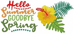 Goodbye Spring Embroidery Design | EmbroideryDesigns.com