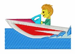 Speedboat Embroidery Design | EmbroideryDesigns.com