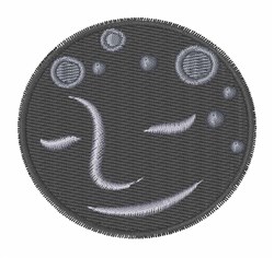 Moon Face Embroidery Design | EmbroideryDesigns.com