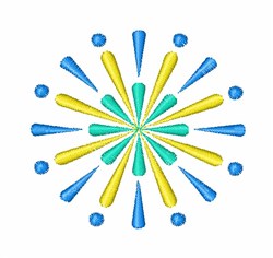 Fireworks Embroidery Design | EmbroideryDesigns.com