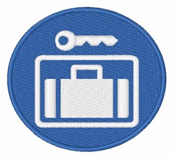 Left Luggage Sign Embroidery Design | EmbroideryDesigns.com