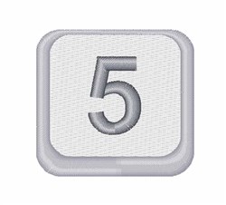 Number 5 Button Embroidery Design | EmbroideryDesigns.com