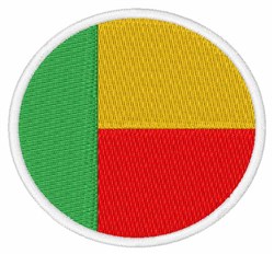 Benin Flag Embroidery Design | EmbroideryDesigns.com