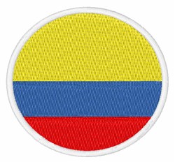 Colombia Flag Embroidery Design | EmbroideryDesigns.com