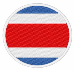 Costa Rica Flag Embroidery Design | EmbroideryDesigns.com