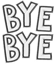 Bye Embroidery Design | EmbroideryDesigns.com