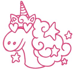 Unicorn Outline Embroidery Design | EmbroideryDesigns.com