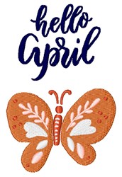 Hello April Embroidery Design | EmbroideryDesigns.com