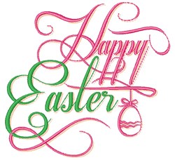 Happy Easter Embroidery Design | EmbroideryDesigns.com
