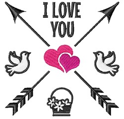 I Love You Embroidery Design | EmbroideryDesigns.com