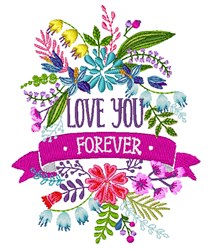 Love You Forever Embroidery Design | EmbroideryDesigns.com