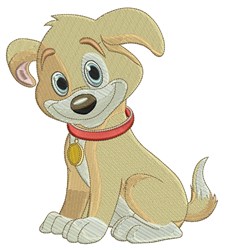 Puppy Dog Embroidery Design | EmbroideryDesigns.com