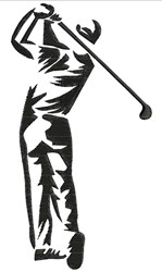 Golfer Embroidery Design | EmbroideryDesigns.com