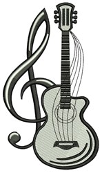Music Guitar Embroidery Design | EmbroideryDesigns.com