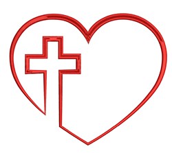 Heart Cross Embroidery Design | EmbroideryDesigns.com