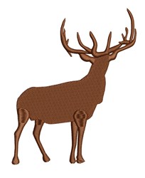 Buck Silhouette Embroidery Design | EmbroideryDesigns.com