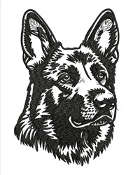 German Shepherd Embroidery Design | EmbroideryDesigns.com