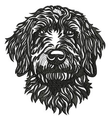 Labradoodle Embroidery Design | EmbroideryDesigns.com