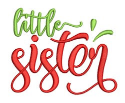 Little Sister Embroidery Design | EmbroideryDesigns.com