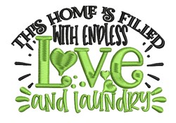 Love And Laundry Embroidery Design | EmbroideryDesigns.com