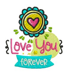 Love You Forever Embroidery Design | EmbroideryDesigns.com