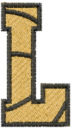 Basketball Letter L Embroidery Design | EmbroideryDesigns.com