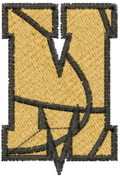 Basketball Letter M Embroidery Design | EmbroideryDesigns.com