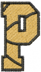 Basketball Letter P Embroidery Design | EmbroideryDesigns.com