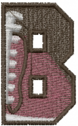 Football Letter B Embroidery Design | EmbroideryDesigns.com