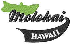 Molokai Hawaii Embroidery Design | EmbroideryDesigns.com
