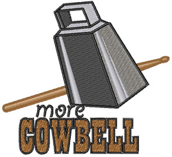 More Cowbell Embroidery Design | EmbroideryDesigns.com