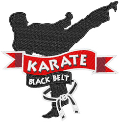 Black Belt Embroidery Design | EmbroideryDesigns.com