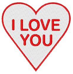 I Love You Embroidery Design | EmbroideryDesigns.com