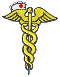 Caduceus Embroidery Design | EmbroideryDesigns.com