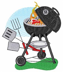 Backyard Grill Embroidery Design | EmbroideryDesigns.com